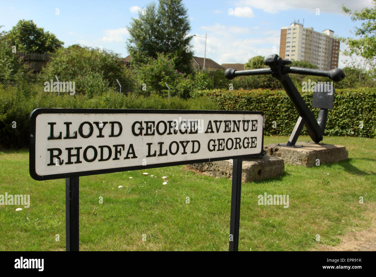Road sign in Cardiff Bay Stock Photo - Alamy