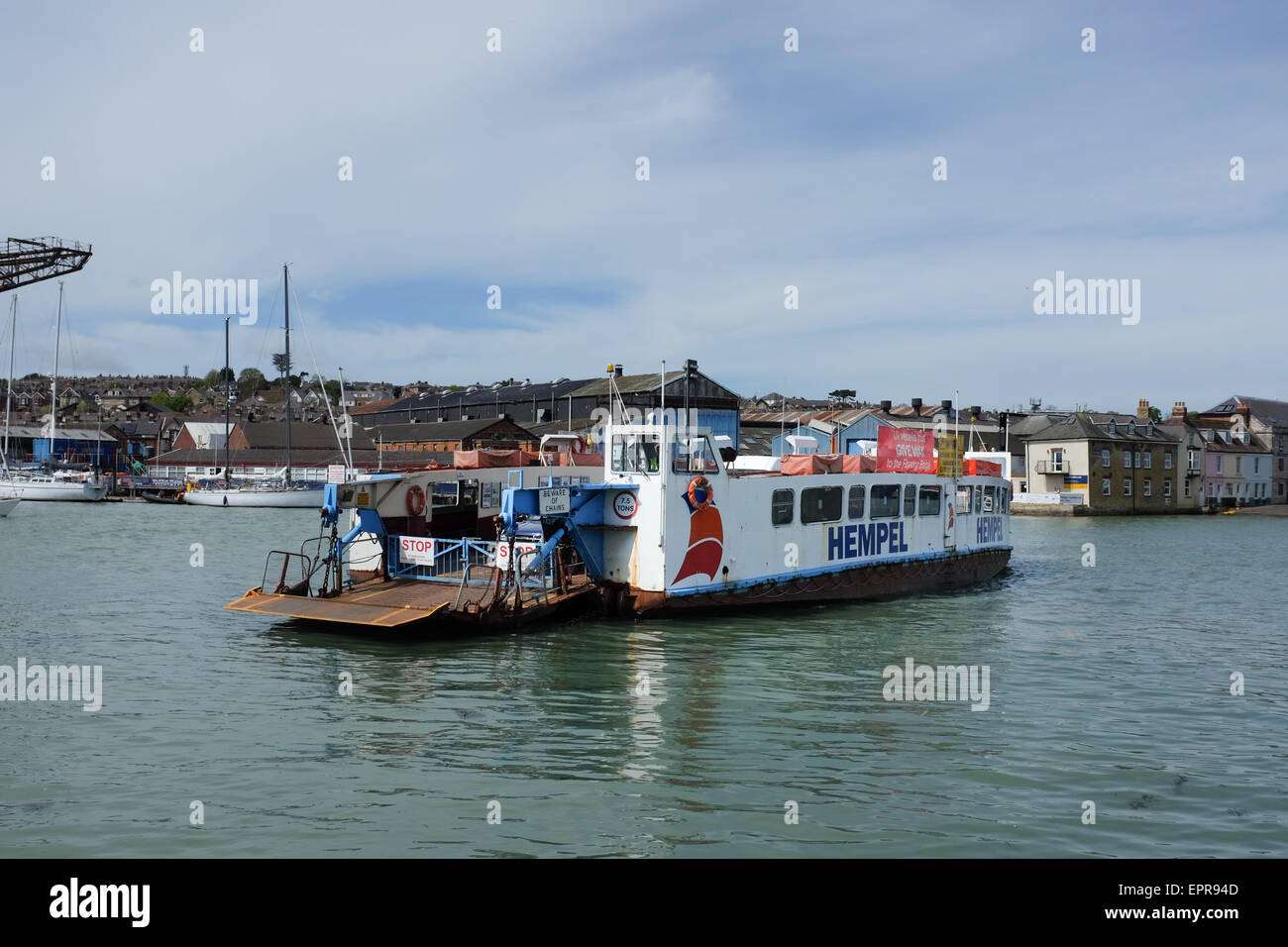 Cowes chain ferry on the Isle of Wight, England Stock Photo - Alamy