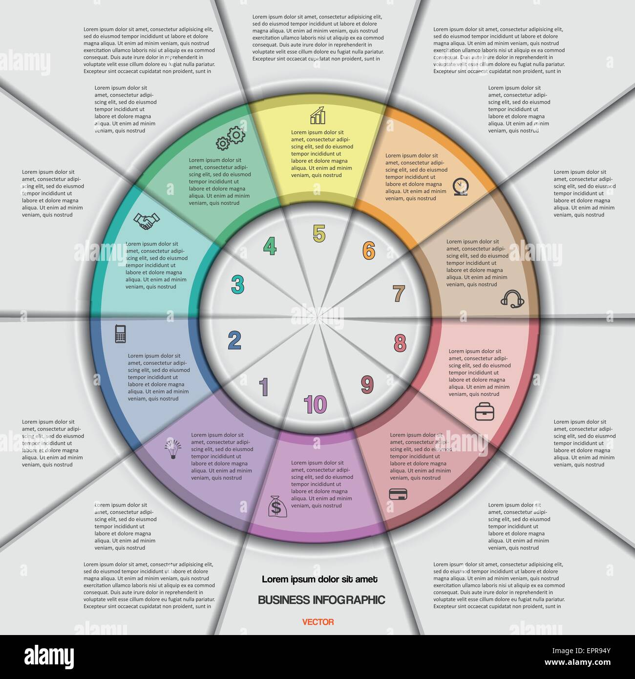 Business circular infographic for success project, workflow, web design ...