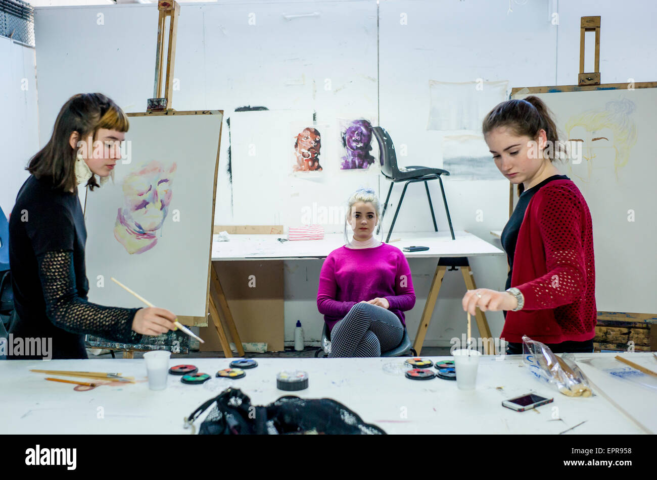 Students at the University for the Creative Arts (UCA) practising their ...