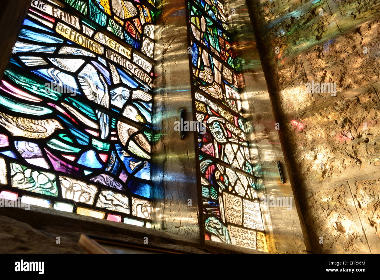 Stained glass window st aidans hi-res stock photography and images - Alamy