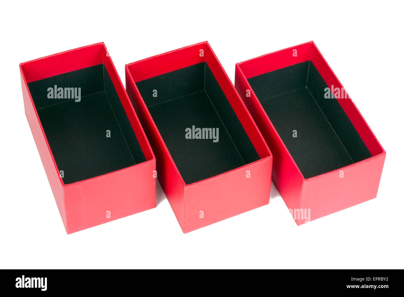 Small empty cardboard red boxes for electronic gadgets. Isolated Stock ...