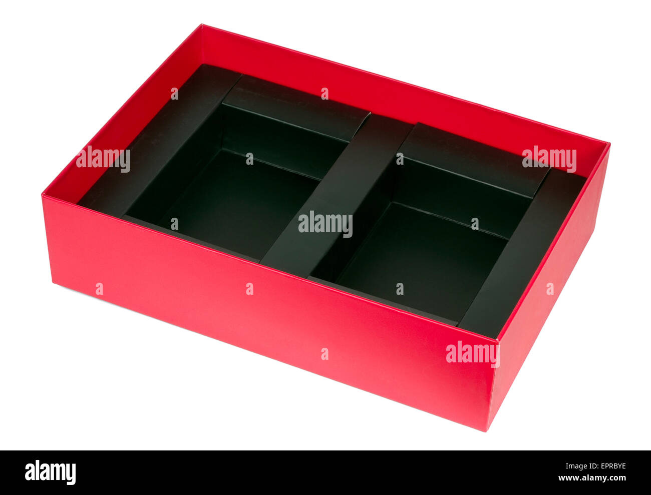 empty cardboard red box for electronic gadgets. Isolated Stock Photo ...