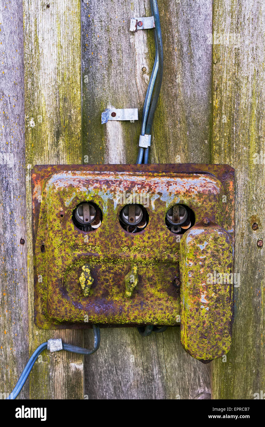 Wooden electrical box hi-res stock photography and images - Alamy