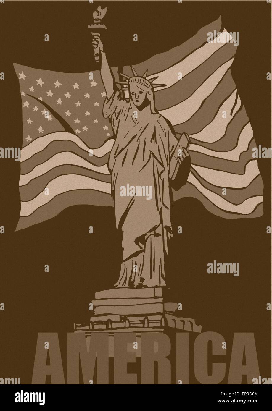 American symbols flag statue liberty hi-res stock photography and ...