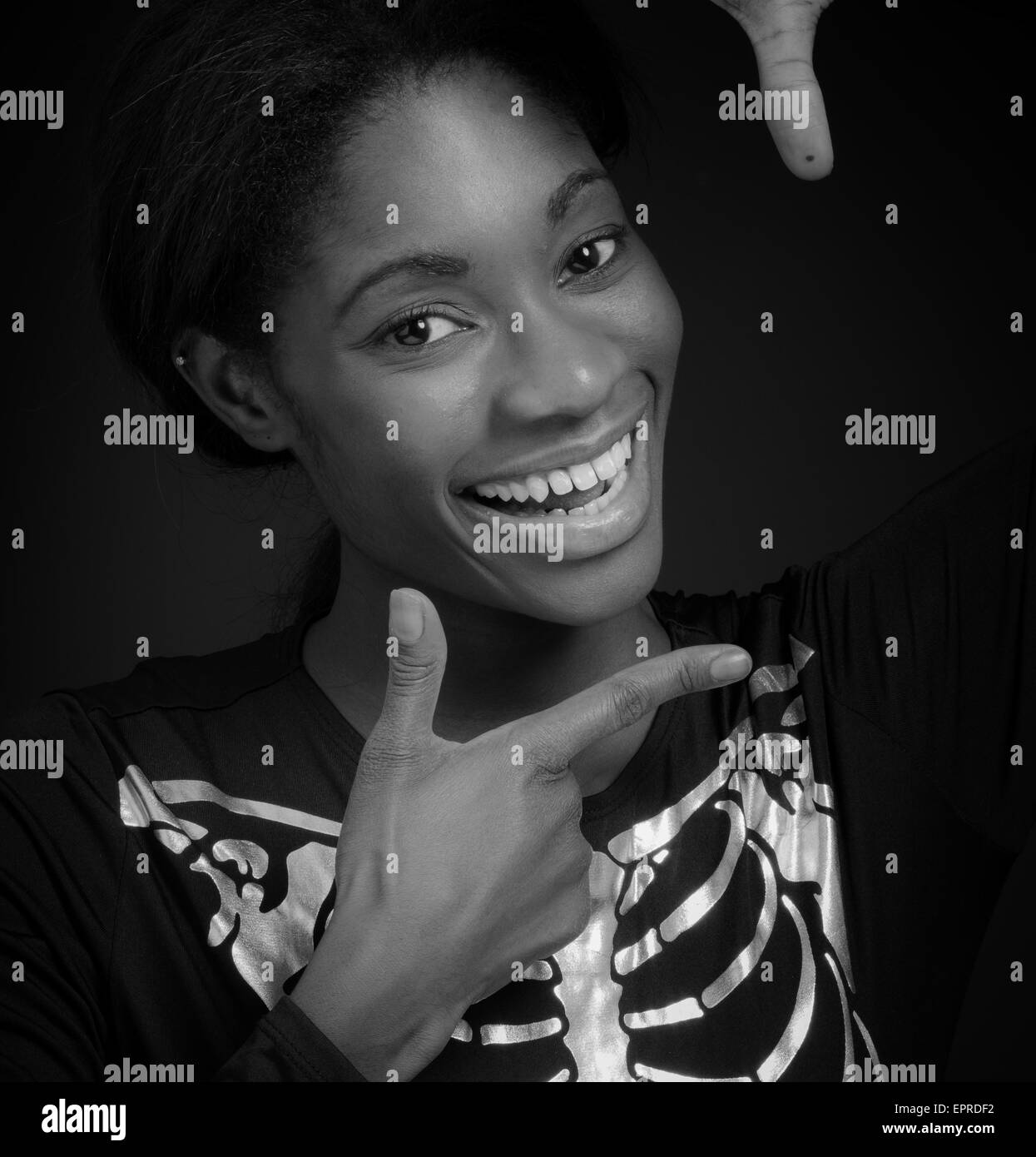 Finger framing Black and White Stock Photos & Images - Alamy