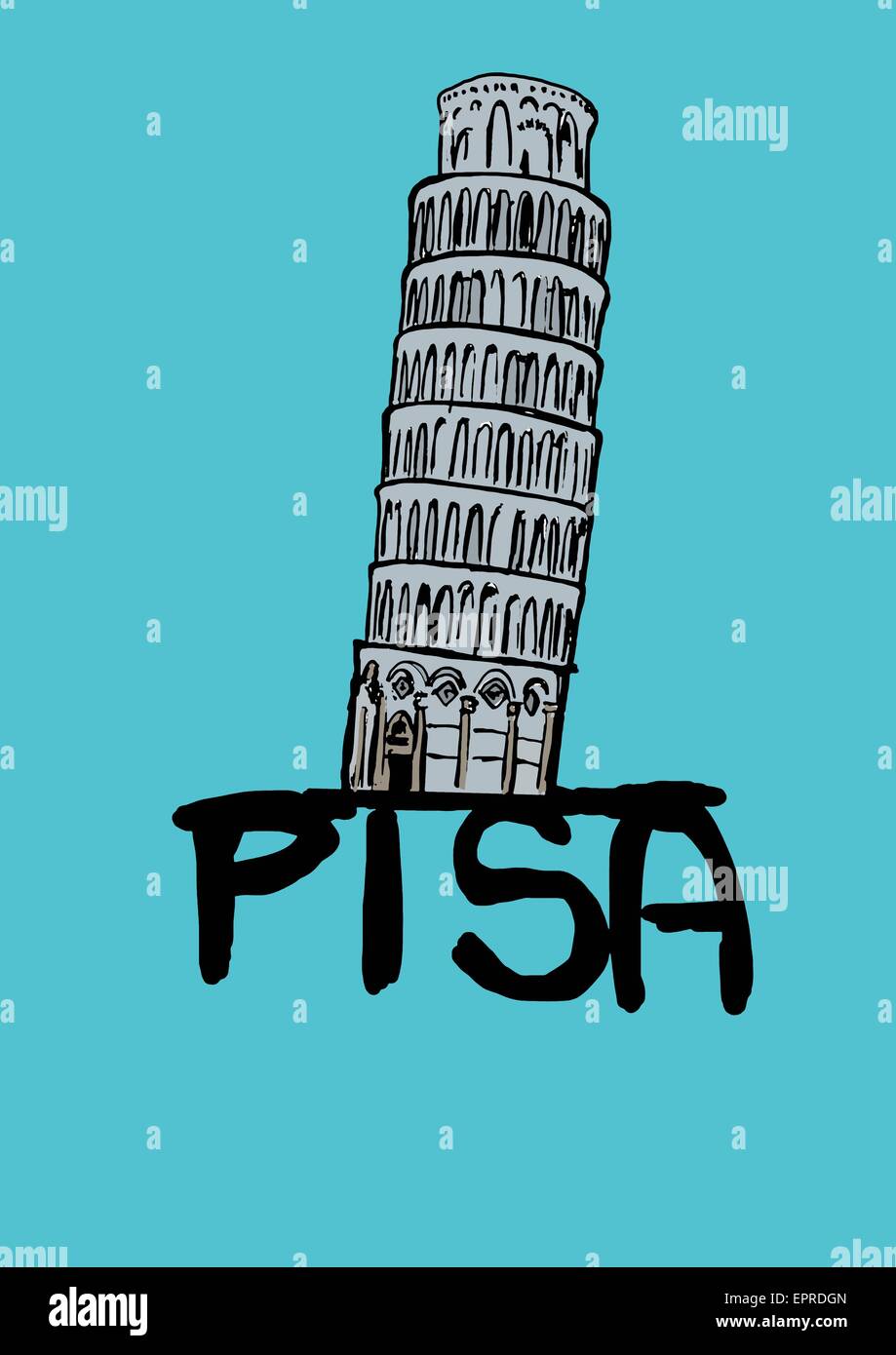 Pisa tower icon cartoon hi-res stock photography and images - Alamy