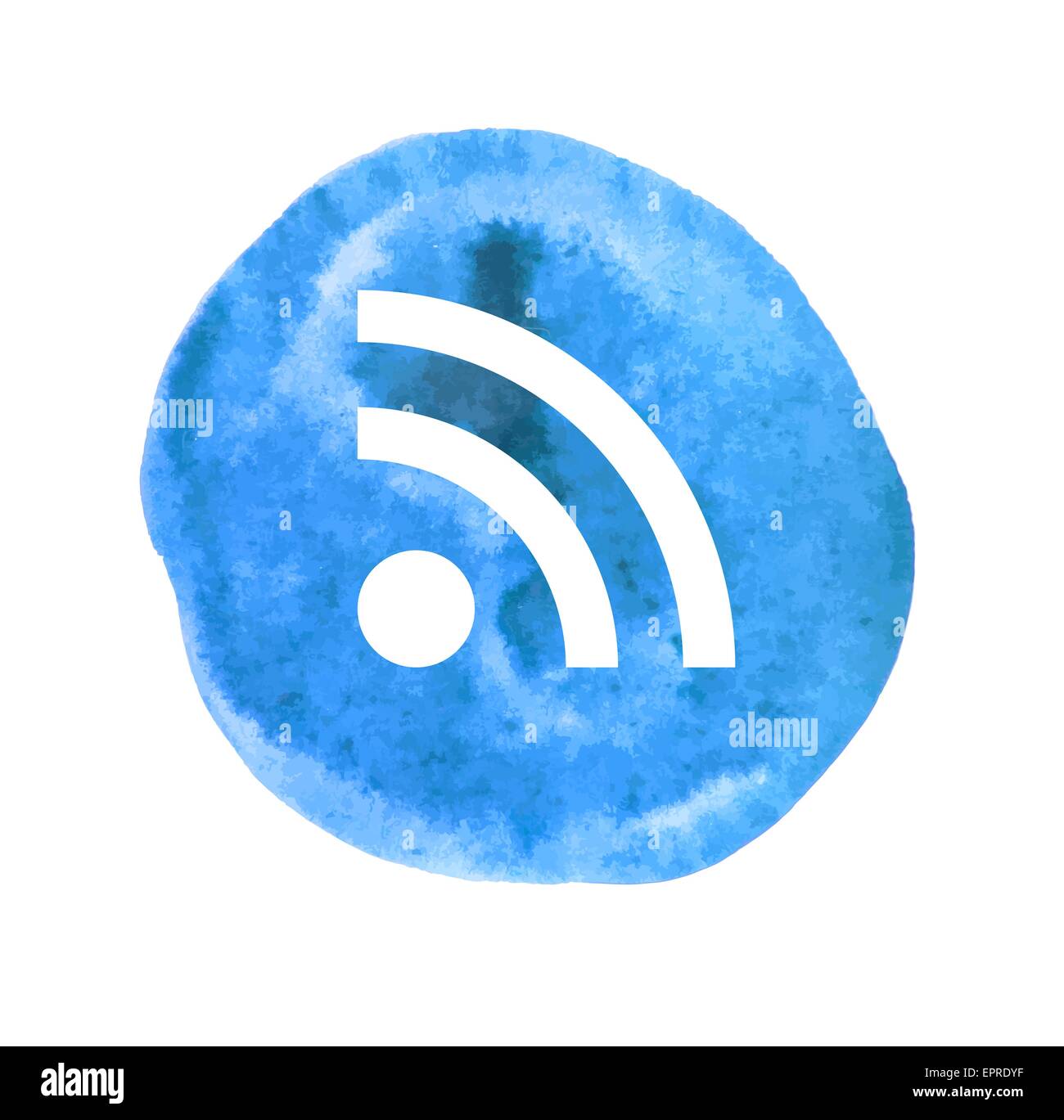 RSS Watercolor Icon Vector Illustration Stock Vector Image & Art - Alamy