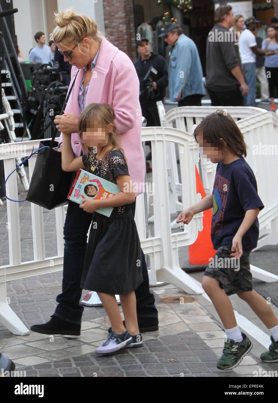 Busy Philipps and family shopping at The Grove Featuring: Busy Philipps ...