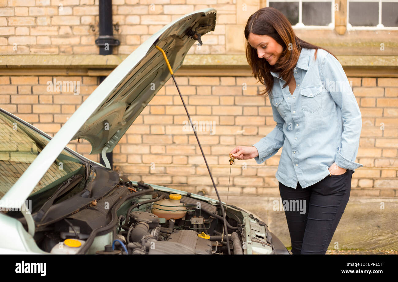 Checking oil car hi-res stock photography and images - Alamy