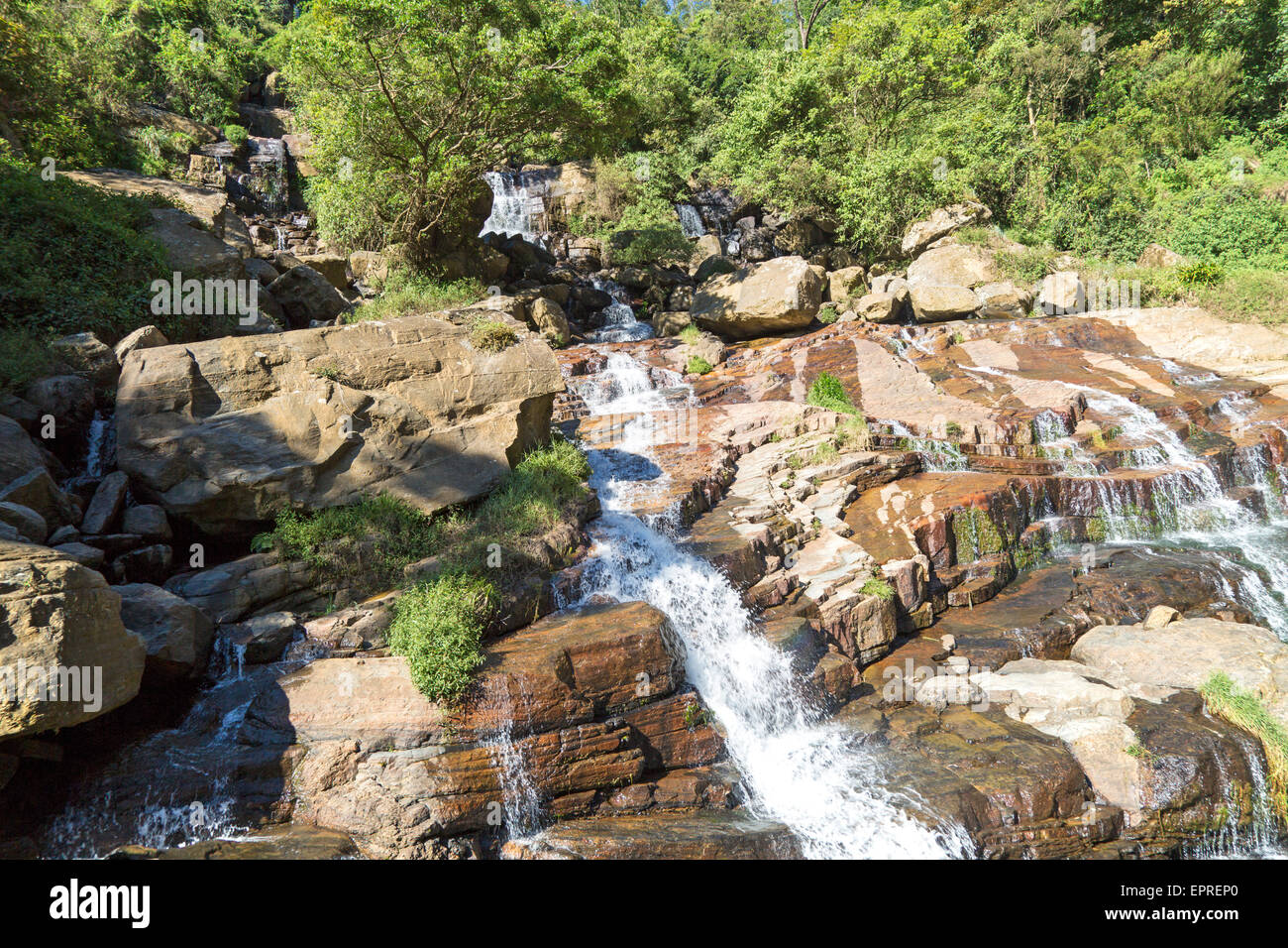 Waterfalls on Ramboda Oya river, Ramboda, Nuwara Eliya, Central ...