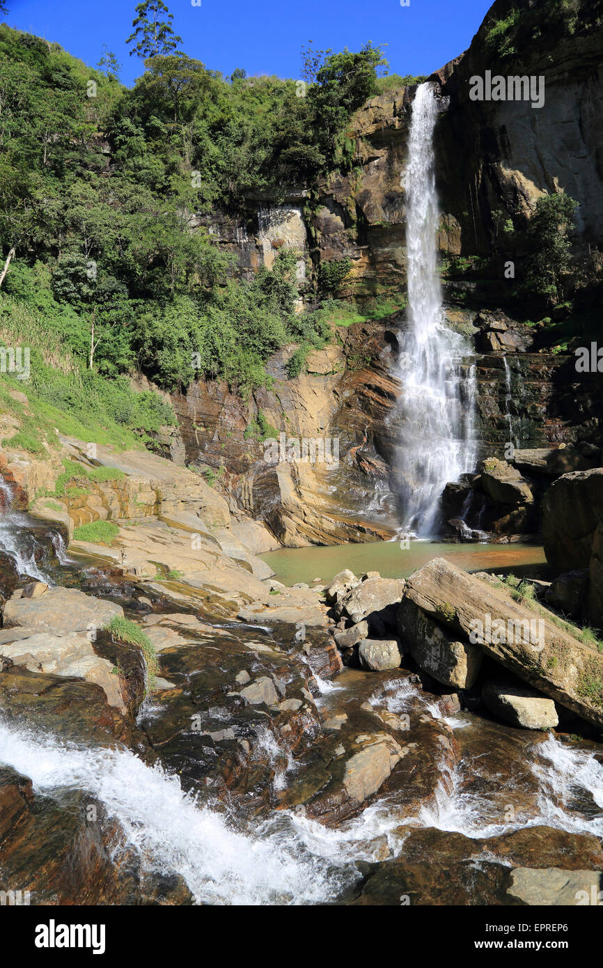 Waterfalls on Ramboda Oya river, Ramboda, Nuwara Eliya, Central ...