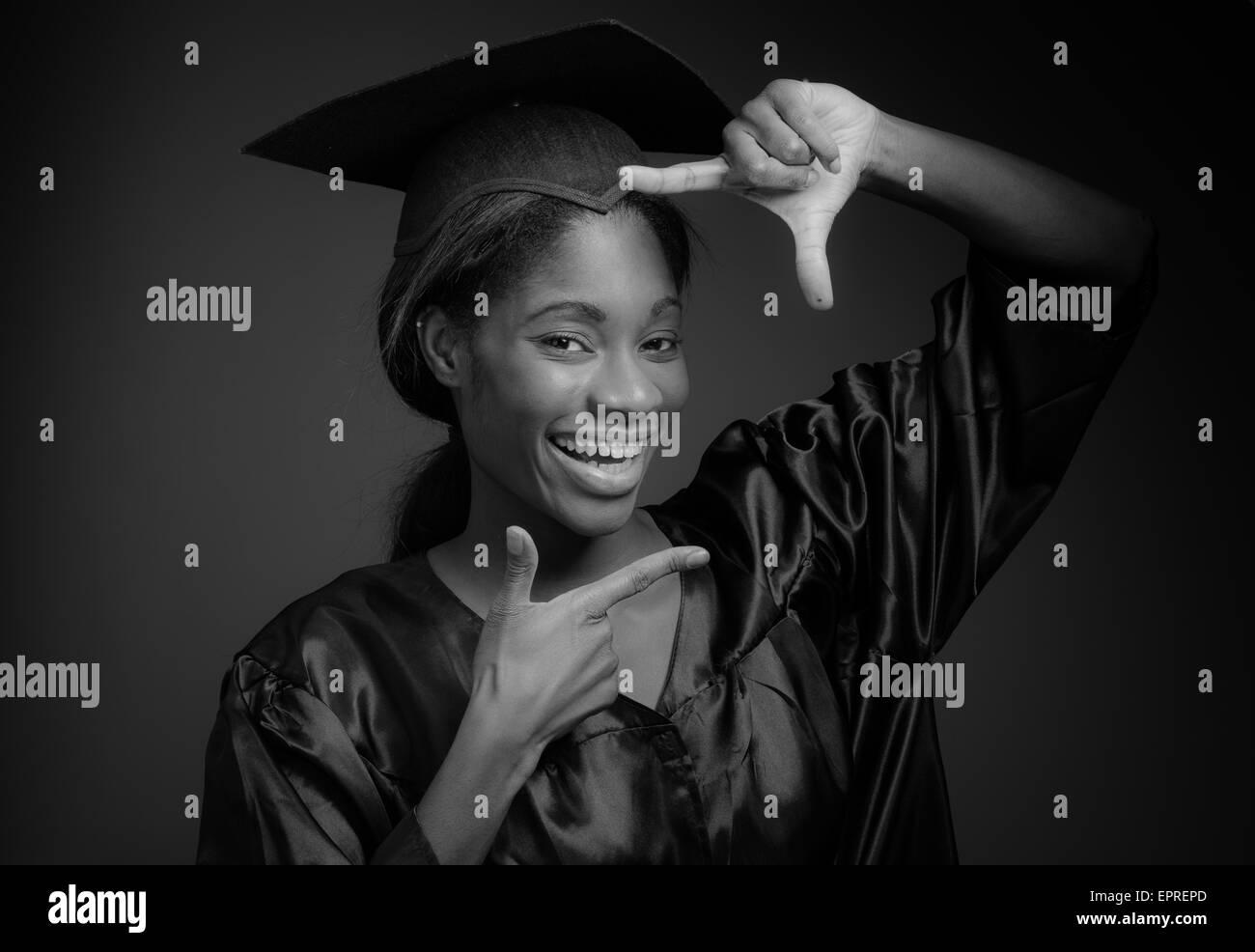 Model isolated framing with fingers Stock Photo - Alamy