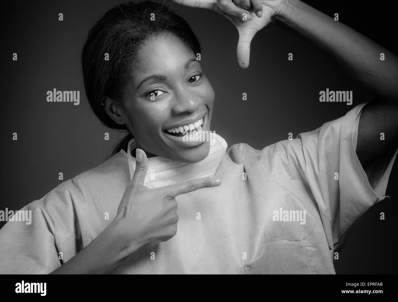 Model isolated framing with fingers Stock Photo - Alamy