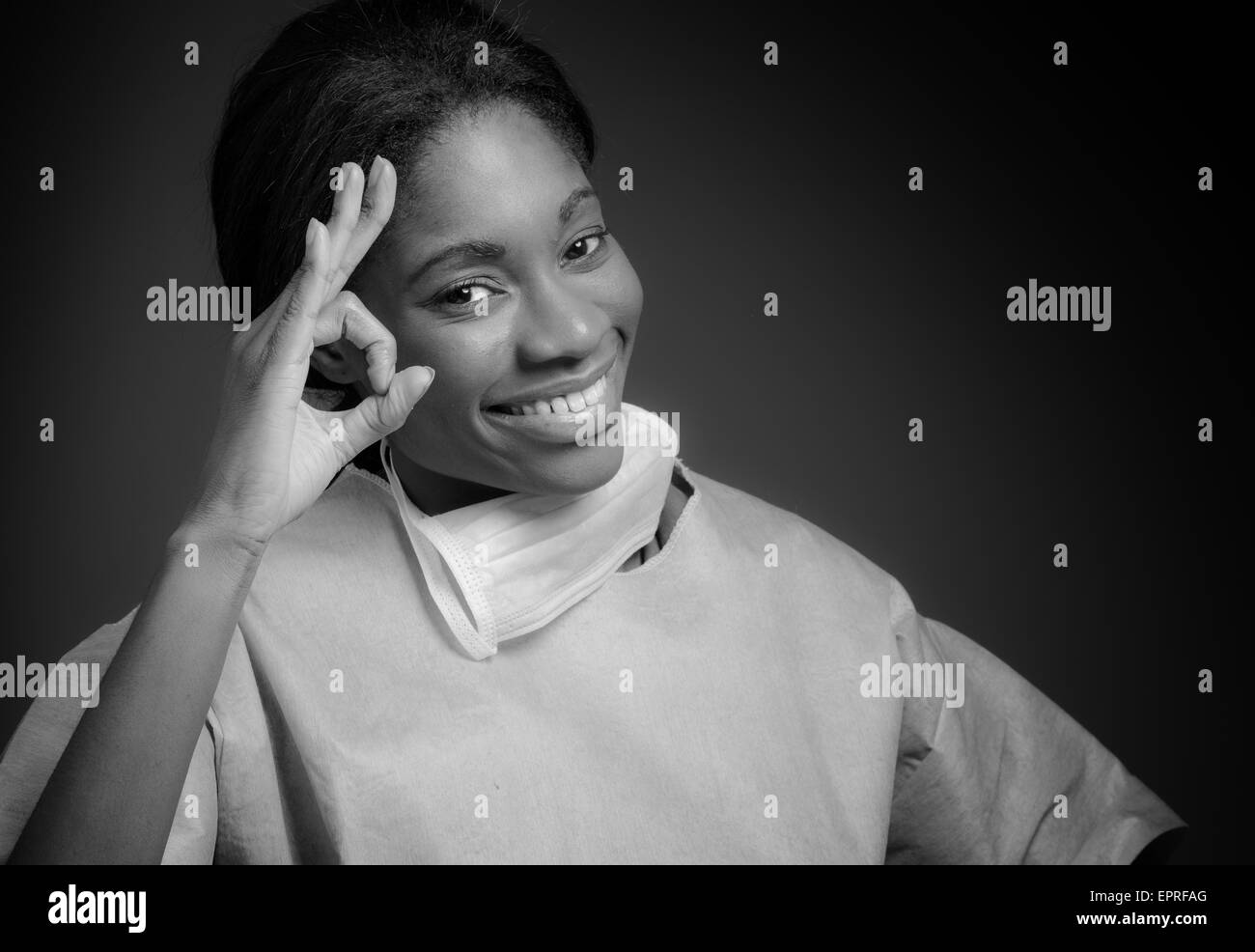 Model isolated ok sign Stock Photo - Alamy