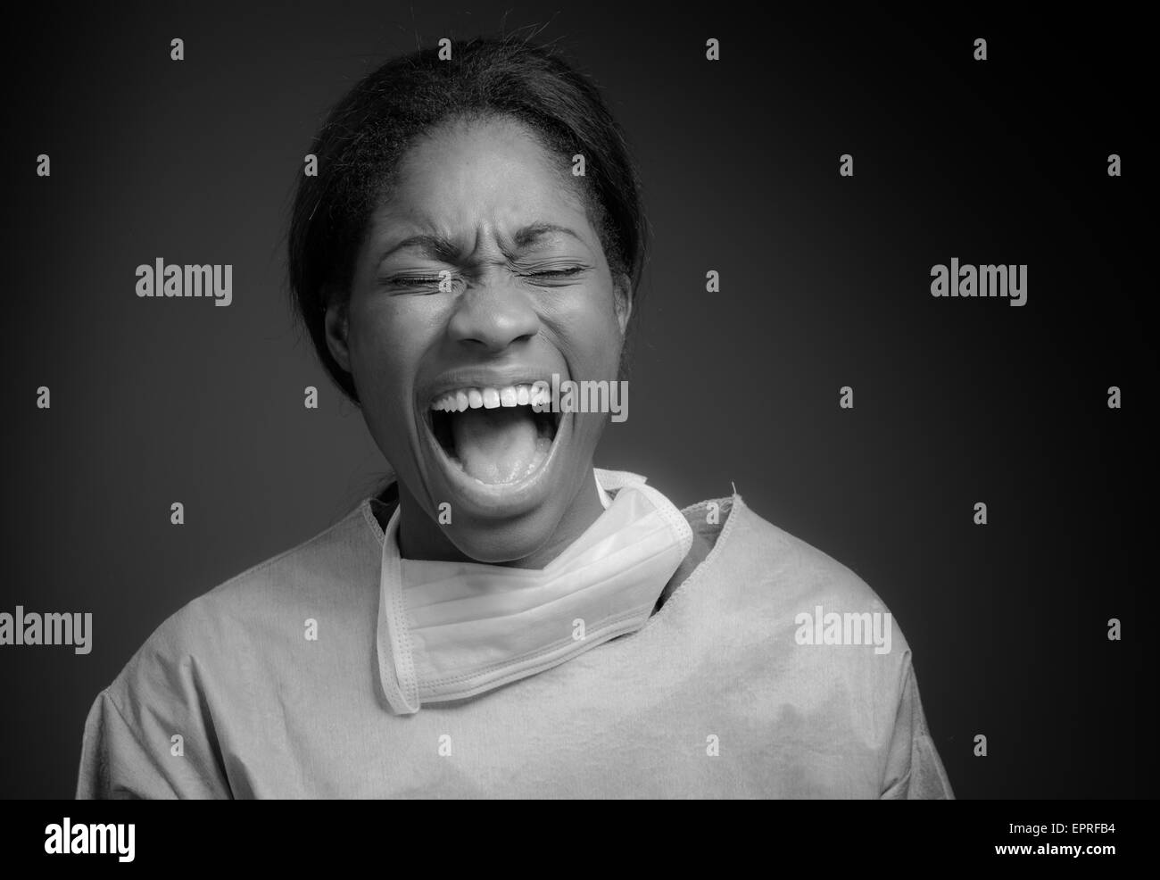 Furious model screaming Stock Photo - Alamy