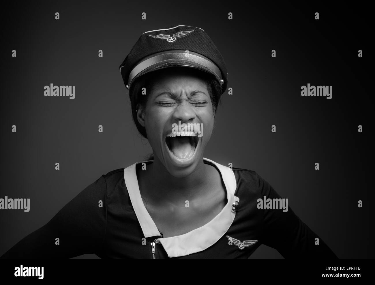 Furious model screaming Stock Photo - Alamy