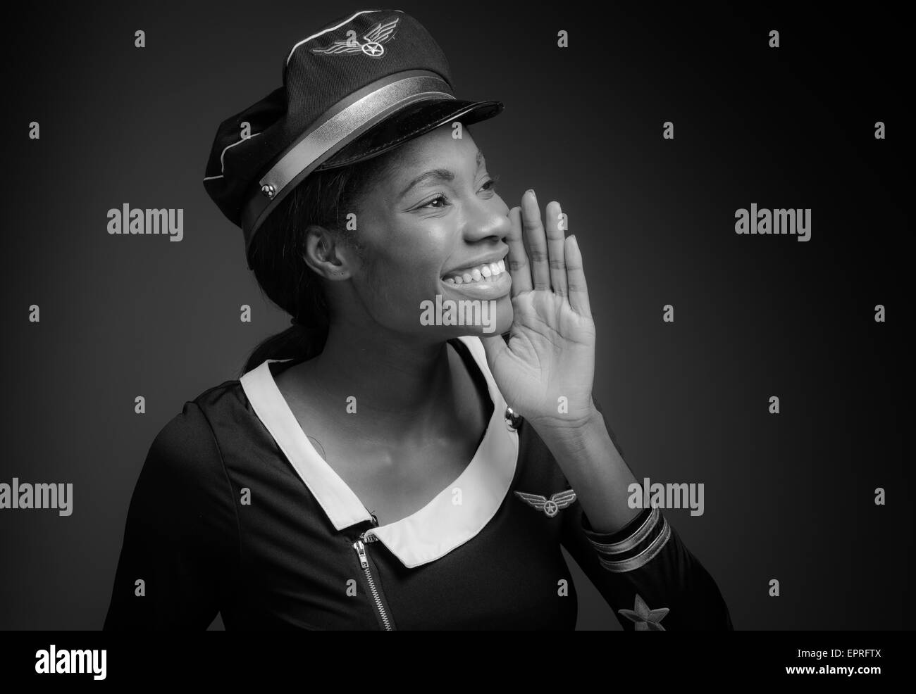 Model isolated talking shouting voice Stock Photo - Alamy