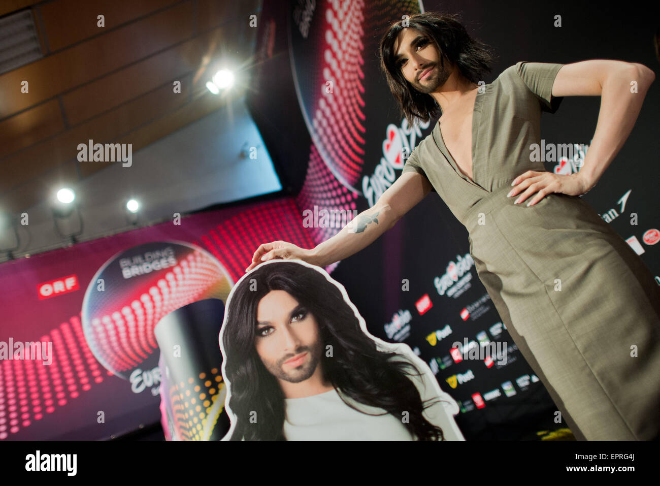Austrian singer conchita wurst arrives hi-res stock photography and ...