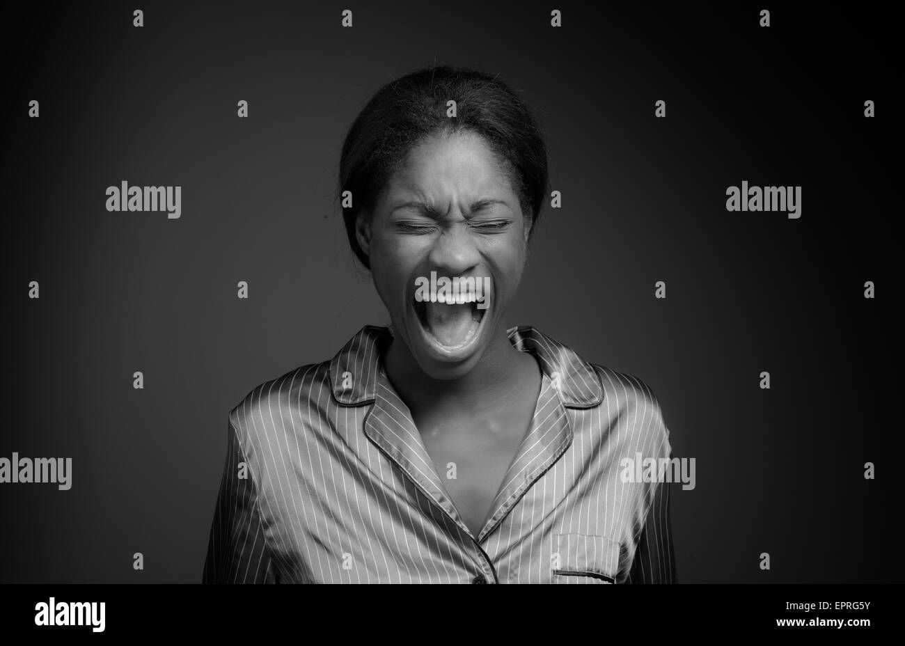 Furious model screaming Stock Photo - Alamy