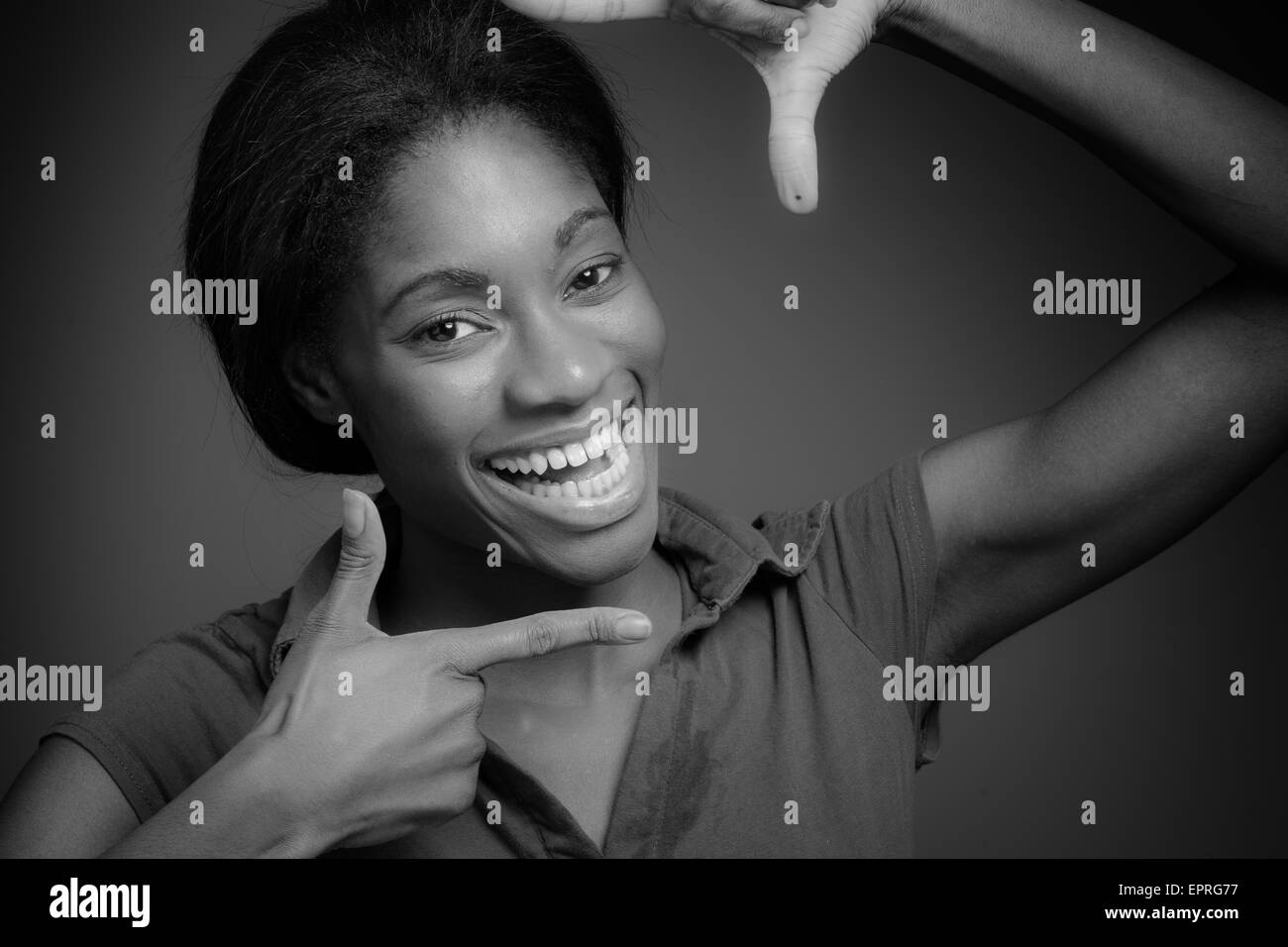 Finger framing Black and White Stock Photos & Images - Alamy