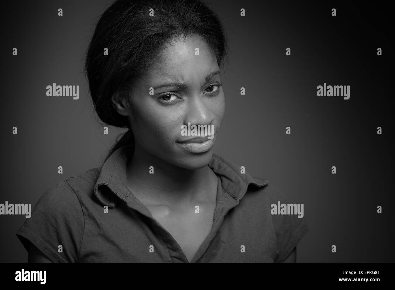 Model sadness upset worried Stock Photo - Alamy