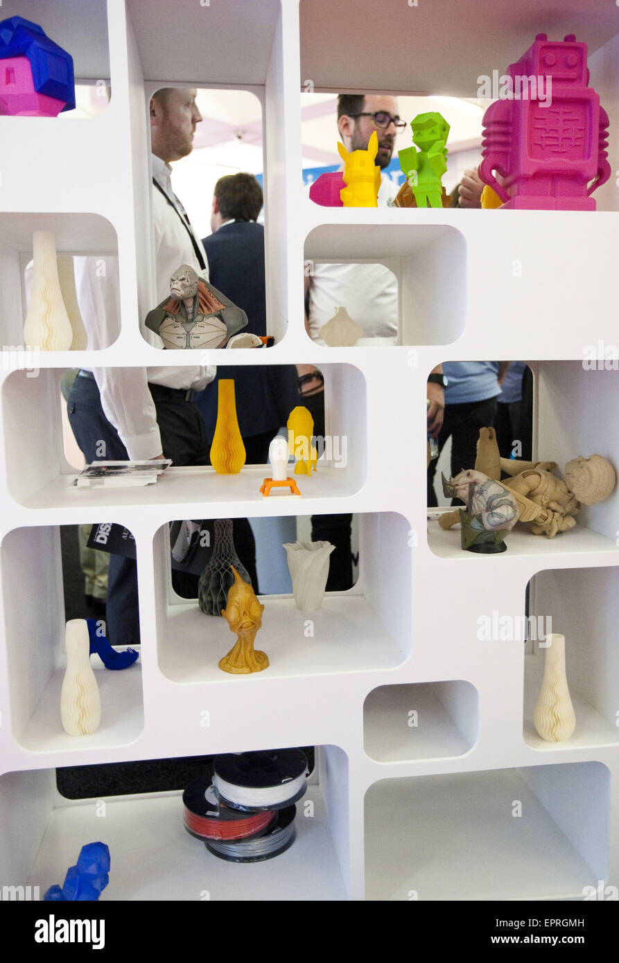 London, UK. 21st May, 2015. 3D printer maker Ultimaker display at the ...