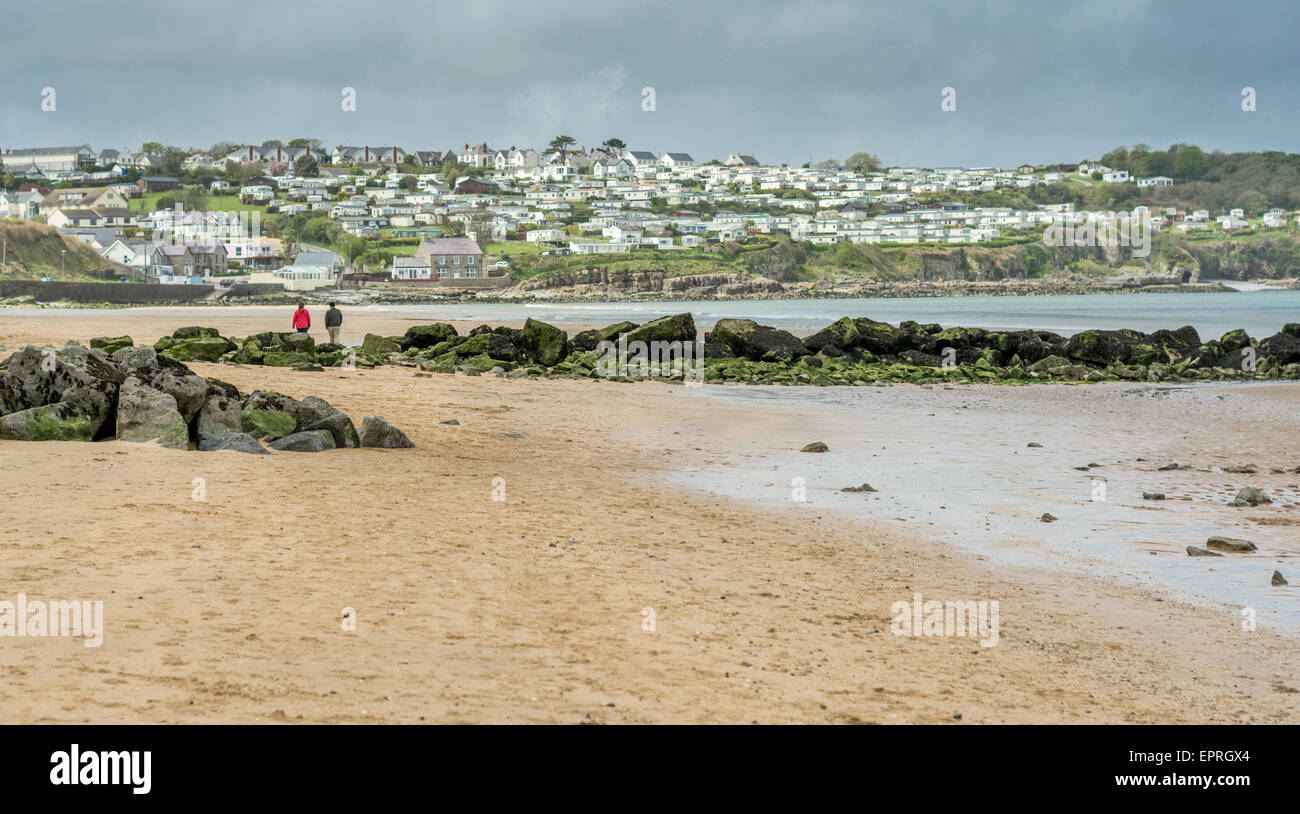View of Benllech Bay, Anglesey, North Wales, UK Stock Photo - Alamy
