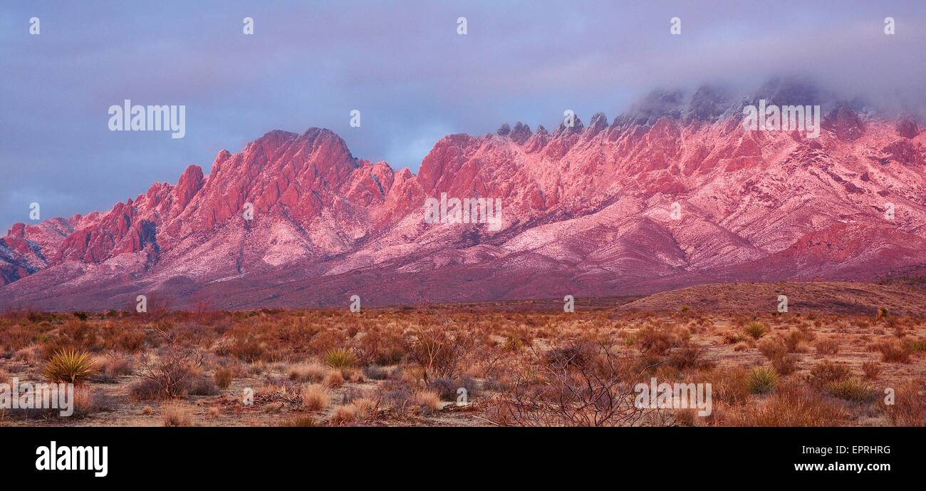 Sunrise over the Organ Mountains Desert Peaks National Monument near ...