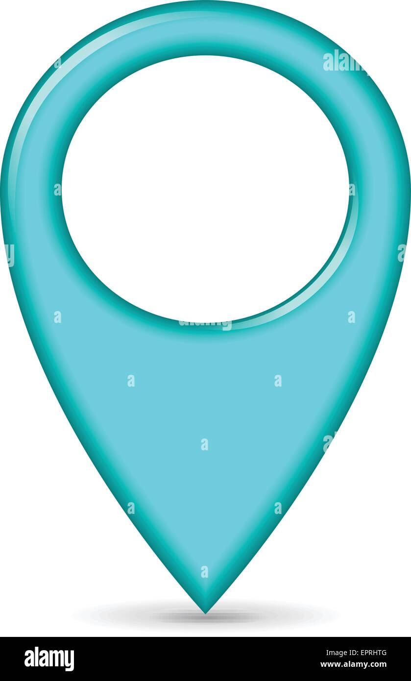 illustration of blue blank map pin icon Stock Vector Image & Art - Alamy