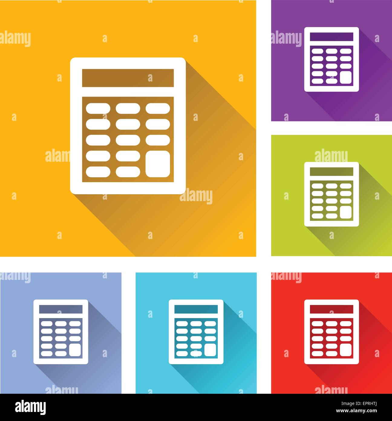 illustration of flat design set icons for calculator Stock Vector Image ...