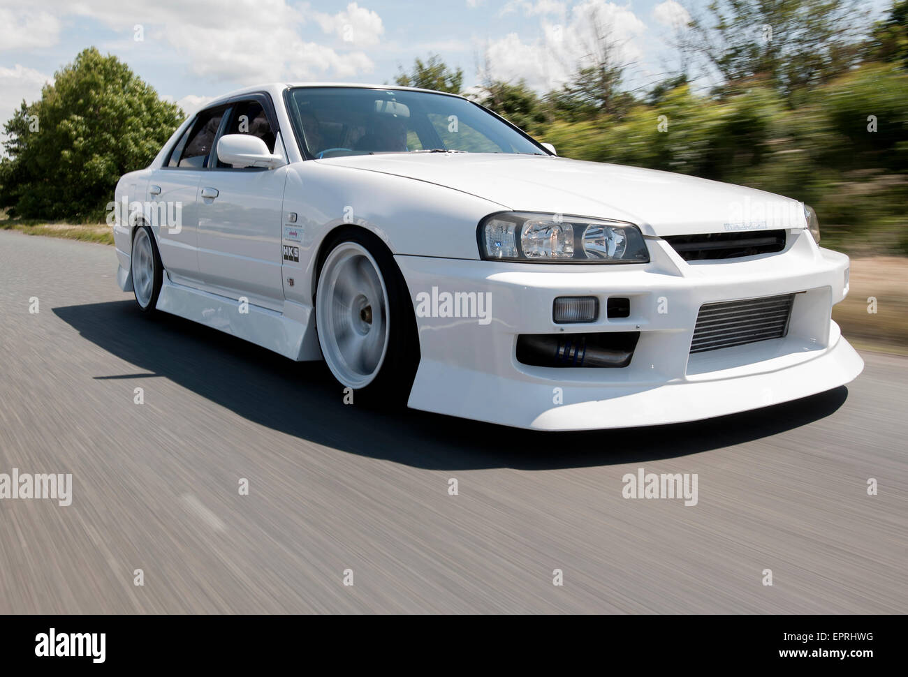 Modified Nissan R34 Skyline performance car Stock Photo - Alamy