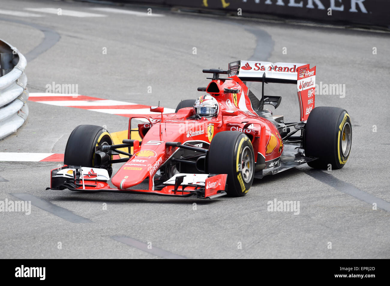 Monte Carlo, Monaco. 21st May, 2015. Sebastian Vettel, Scuderia Ferrari ...