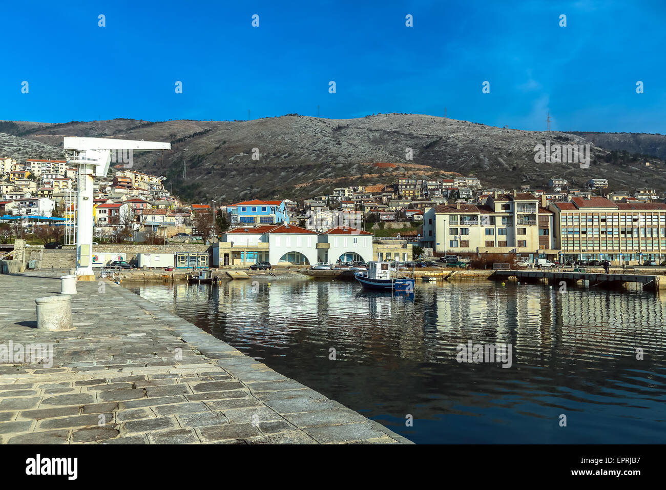 village landscape with sea Stock Photo - Alamy