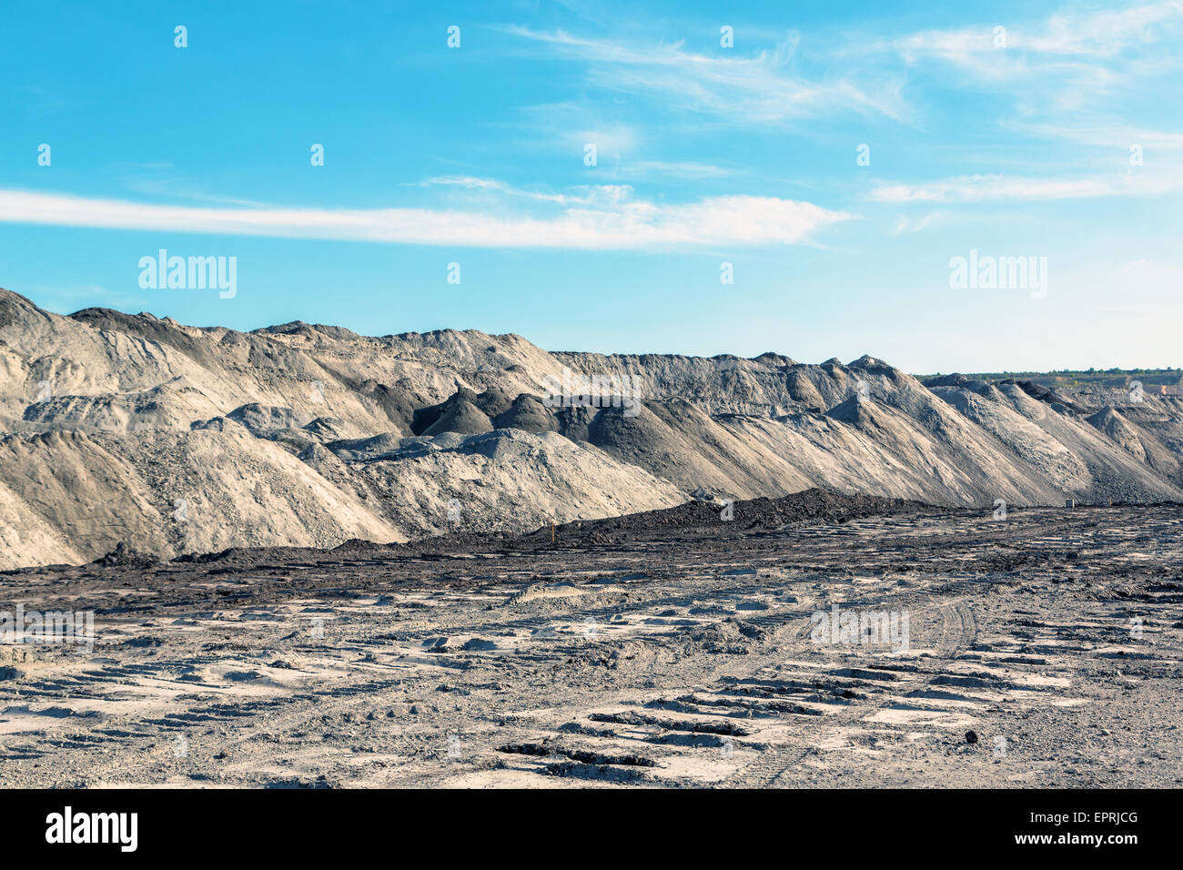 Landscape with mine machine Stock Photo - Alamy