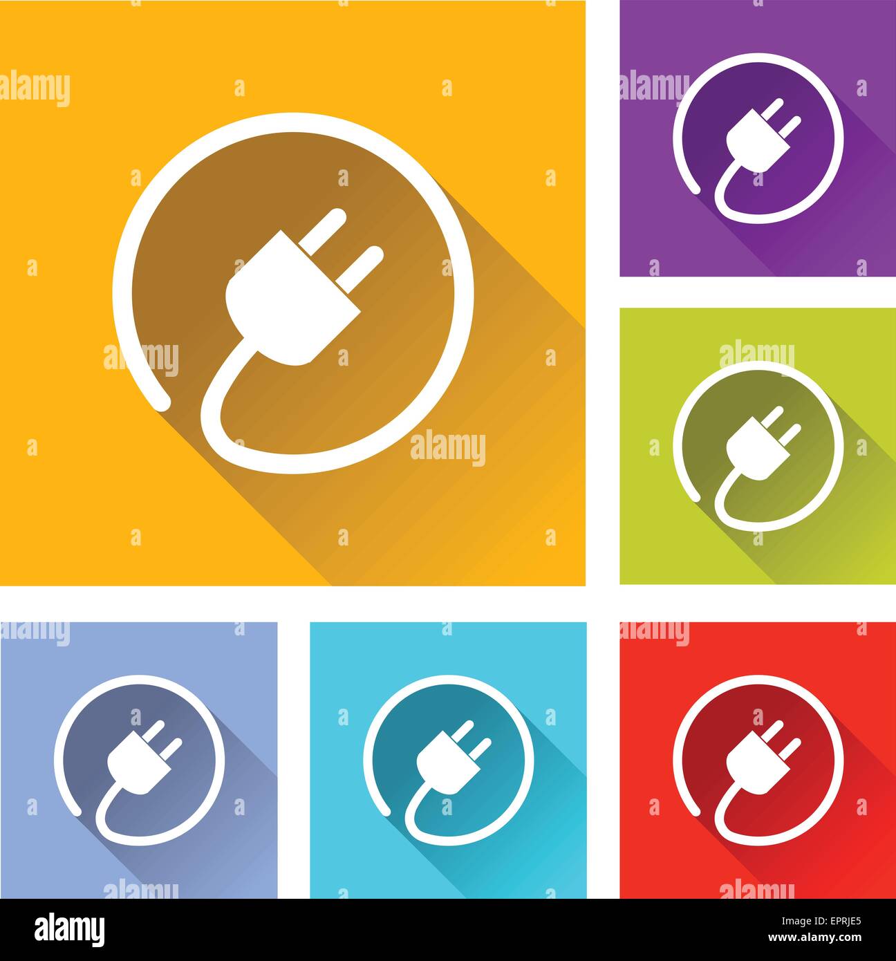Battery electric power icons Stock Vector Images - Alamy