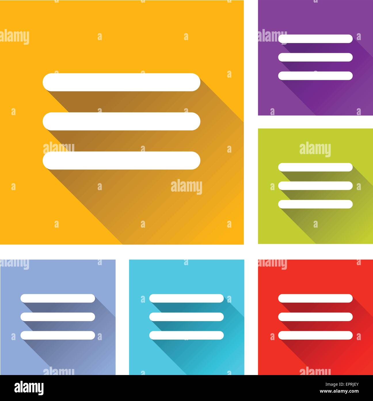 illustration of flat design set icons for website menu Stock Vector ...