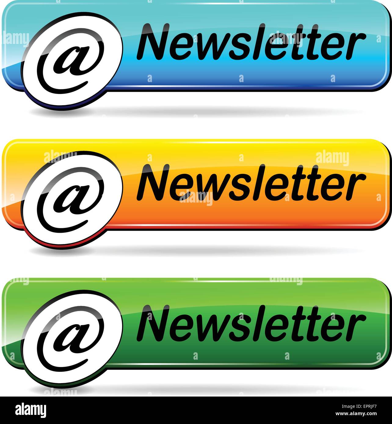 illustration of newsletter web buttons design set Stock Vector Image ...