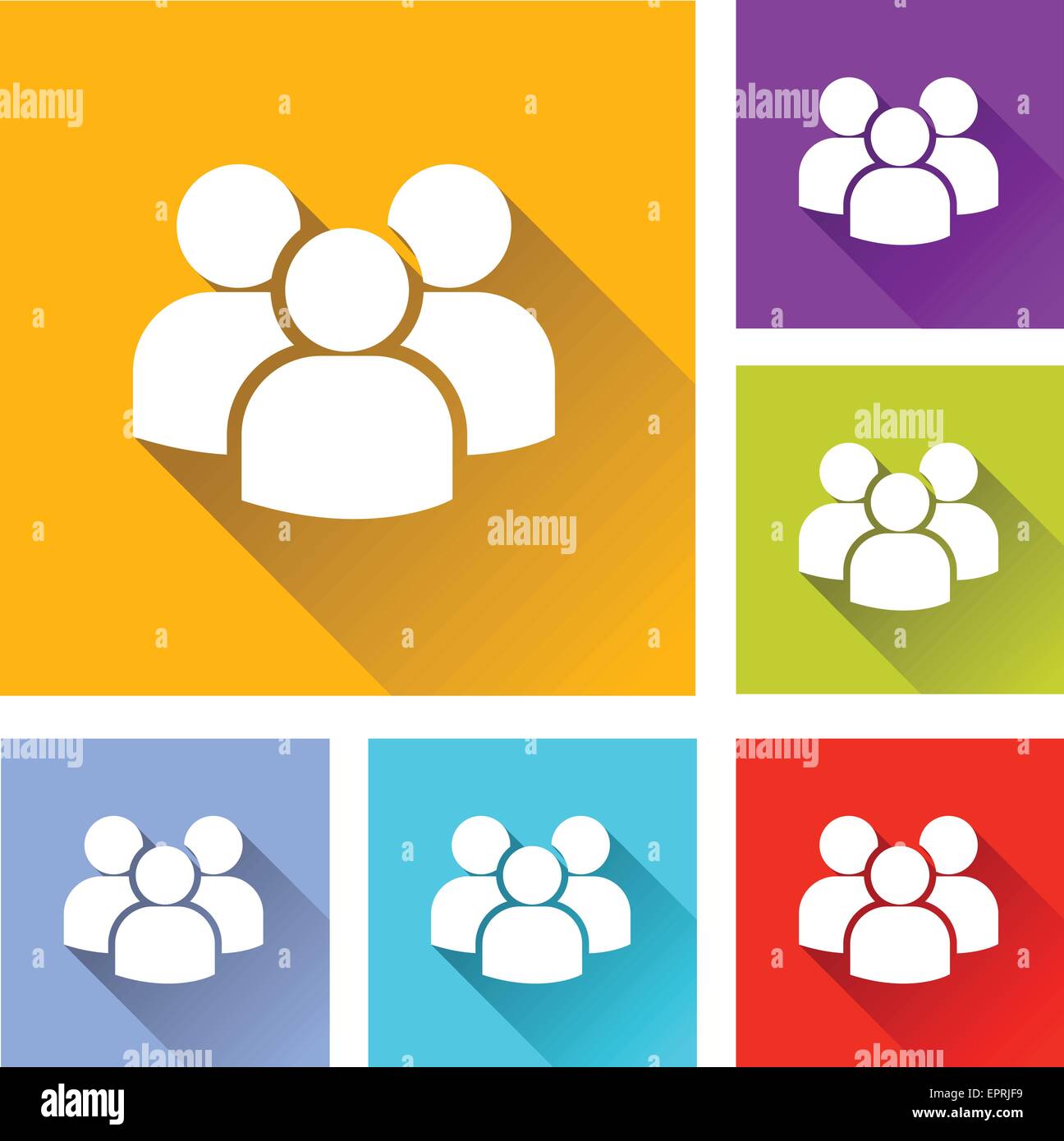 illustration of flat design set icons for peoples Stock Vector Image ...