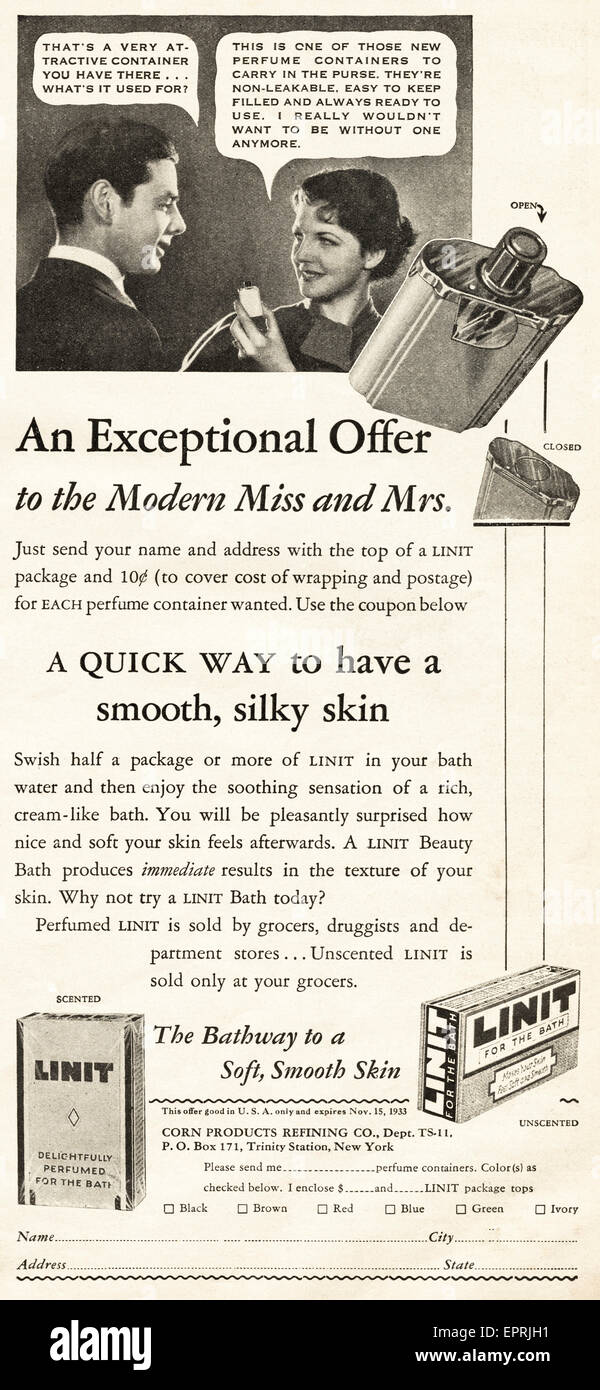 1930s Vintage American magazine advertisement dated November 1933 ...