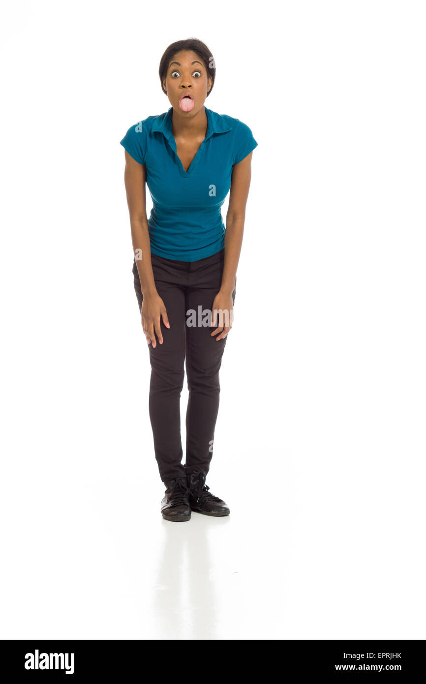 Model isolated on plain background in studio Stock Photo - Alamy