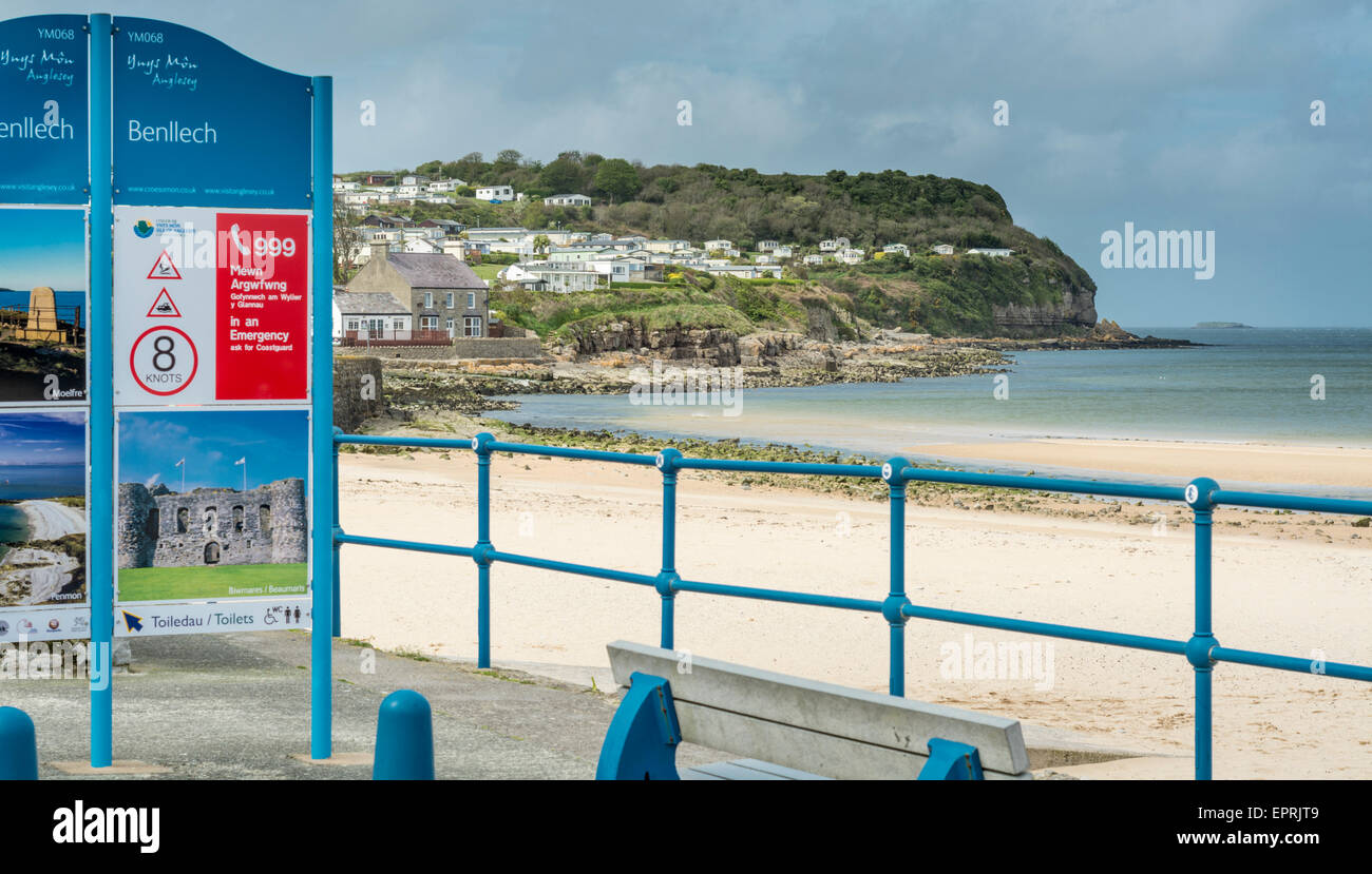View of Benllech Bay, Anglesey, North Wales, UK Stock Photo - Alamy