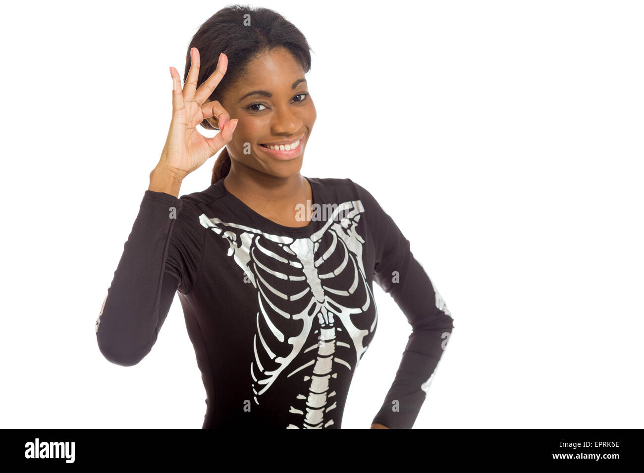 Model isolated on plain background in studio Stock Photo - Alamy