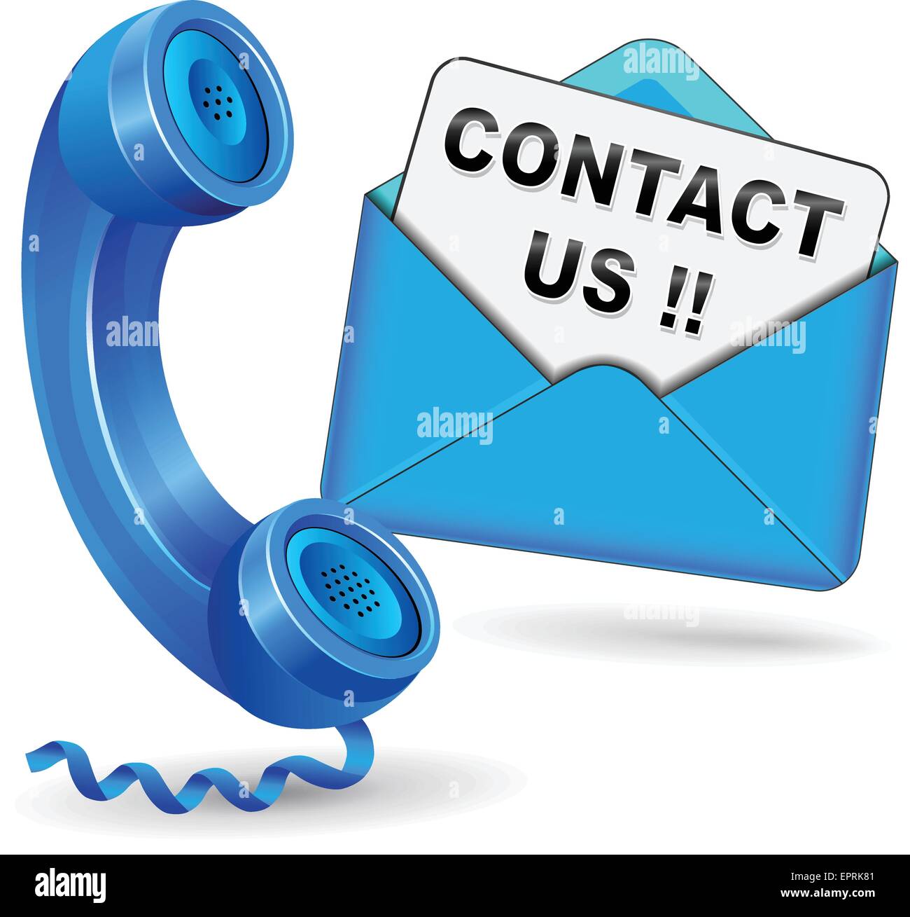 illustration of blue contact icon on white background Stock Vector ...