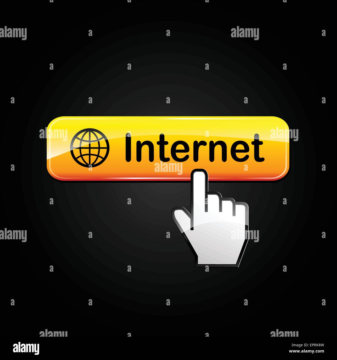 illustration of internet orange web button concept Stock Vector Image ...