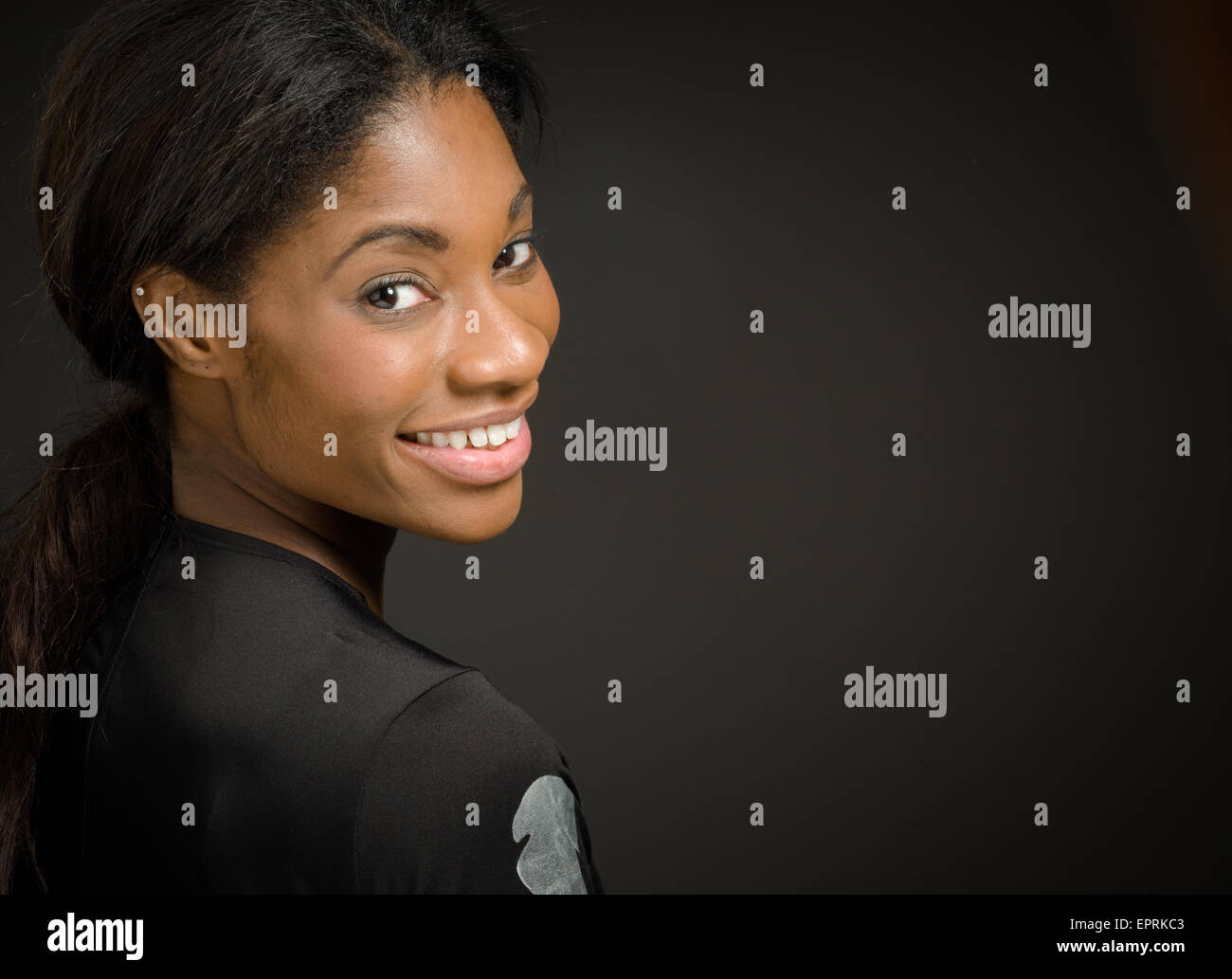 Model isolated on plain background in studio Stock Photo - Alamy