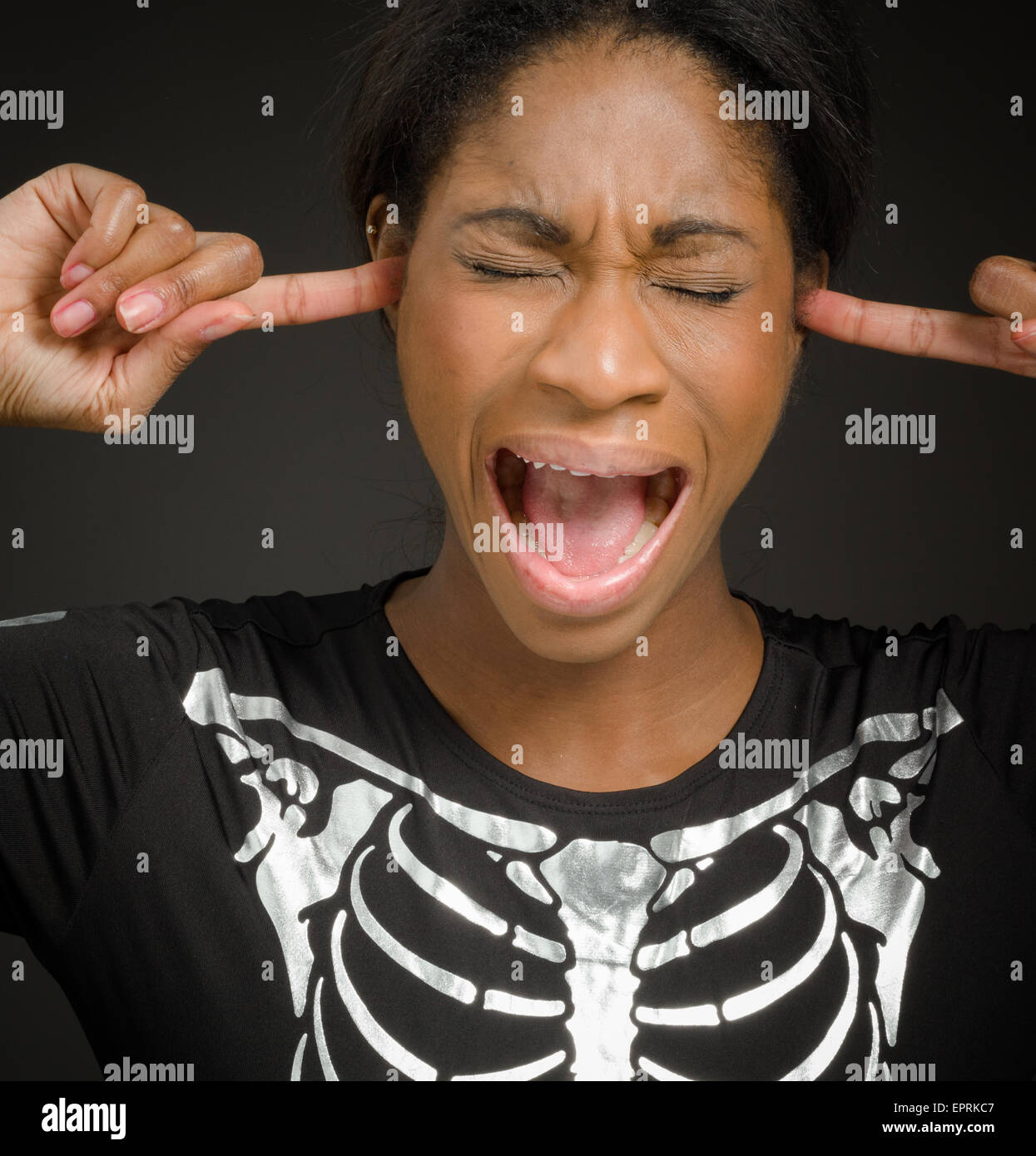 Model isolated on plain background in studio Stock Photo - Alamy