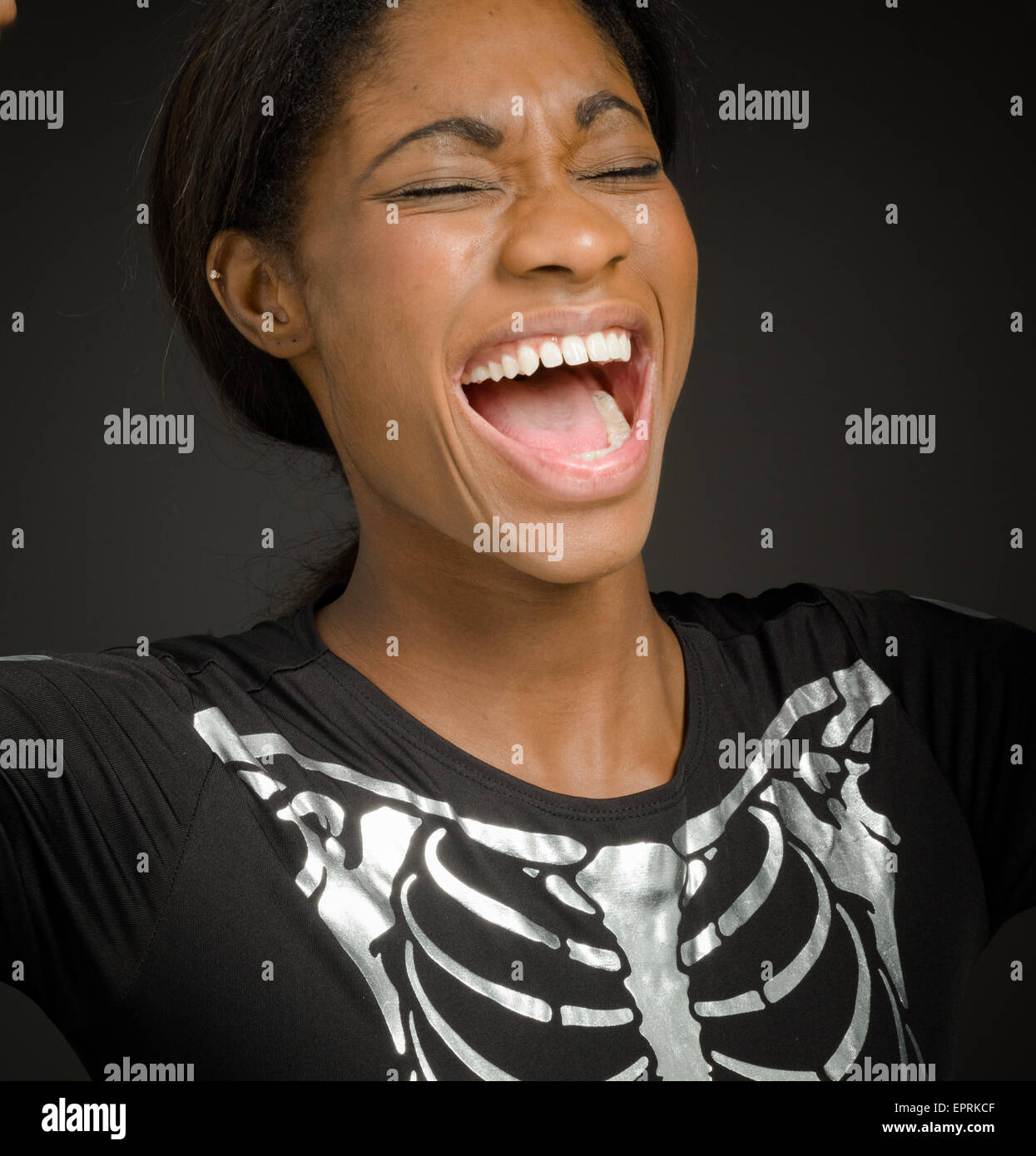 Model isolated on plain background in studio Stock Photo - Alamy