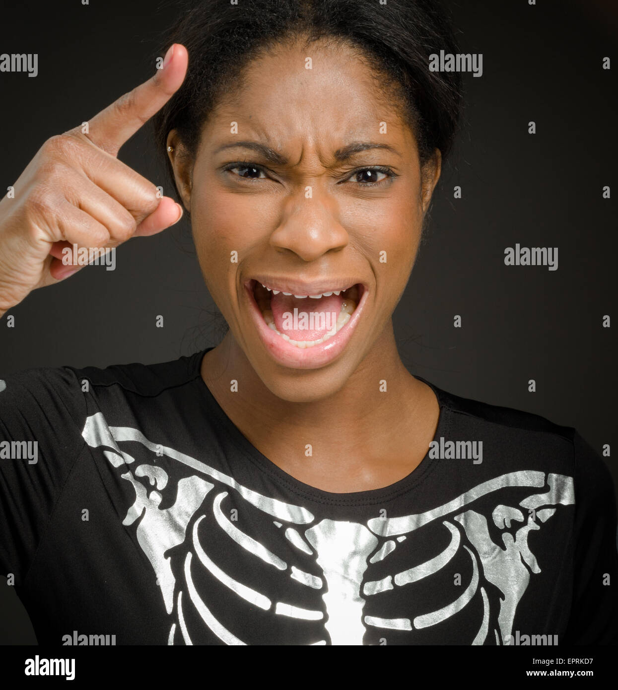 Model isolated on plain background in studio Stock Photo - Alamy