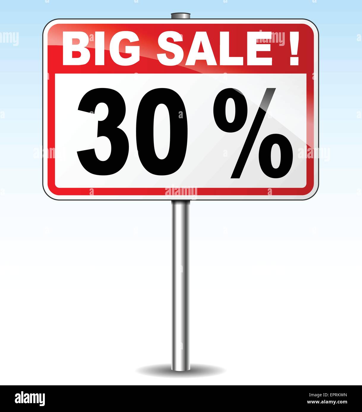 illustration of thirty percent sale road sign Stock Vector Image & Art ...